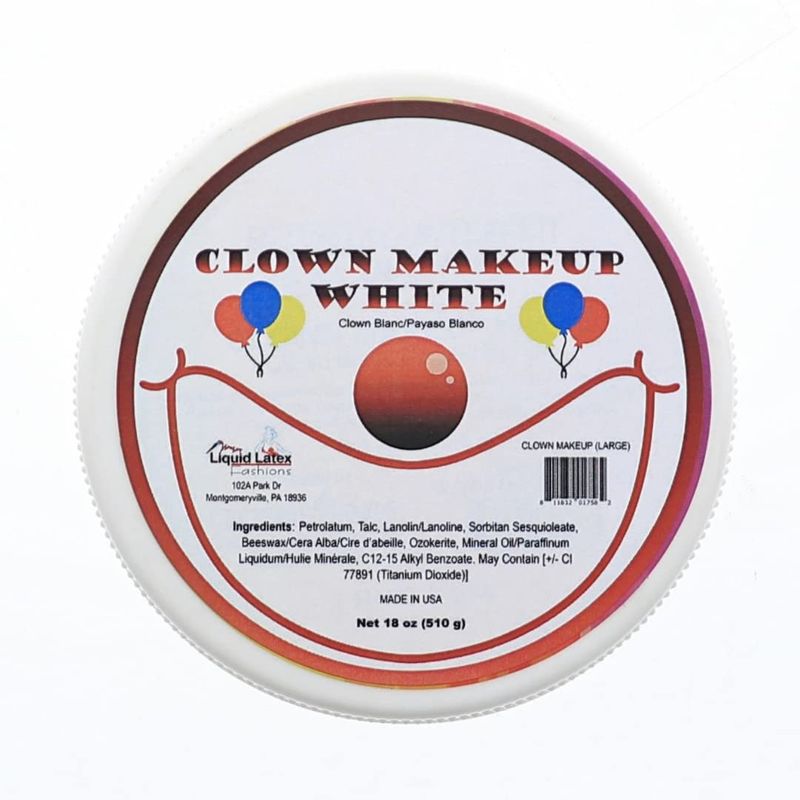 Clown Makeup White - 18 Oz - Fun for Halloween, Parties, Cosplays, Body ...