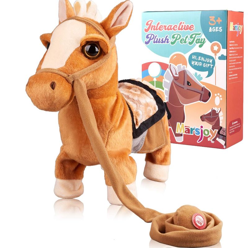 Walking Pony Toy Musical Singing Dancing Plush Interactive Pony Walk ...