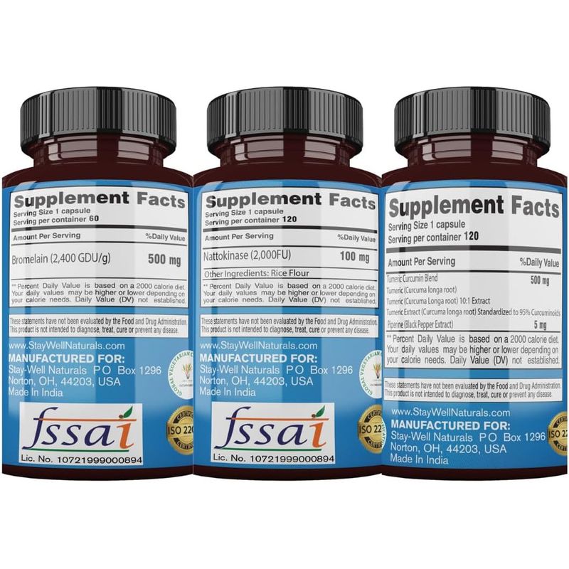 Spike Support Supplement, Nattokinase 2000 FU 100Mg, Bromelain 500Mg ...
