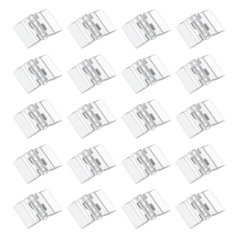 sourcing map Clear Plastic Hinges, Acrylic Hinges Small Hinge 35 x 25 ...