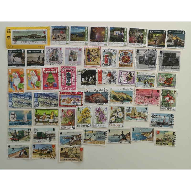 50 Different Isle of Man Postage Stamps (Stamps for Collectors ...