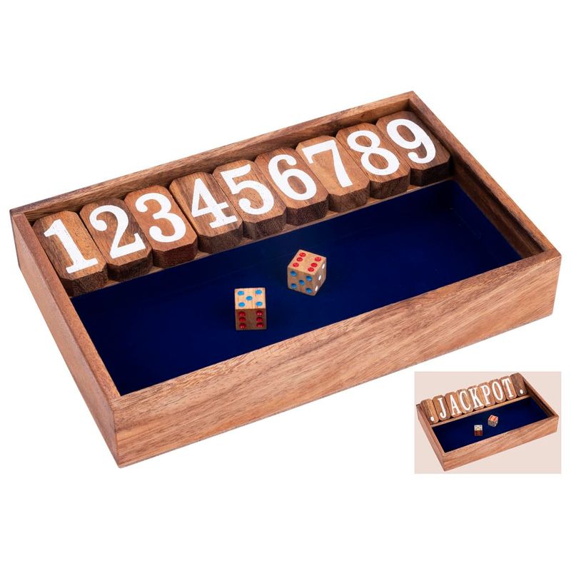 Engelhart - 350121 - Shut The Box - 2-Player Dice Game - Family Café ...