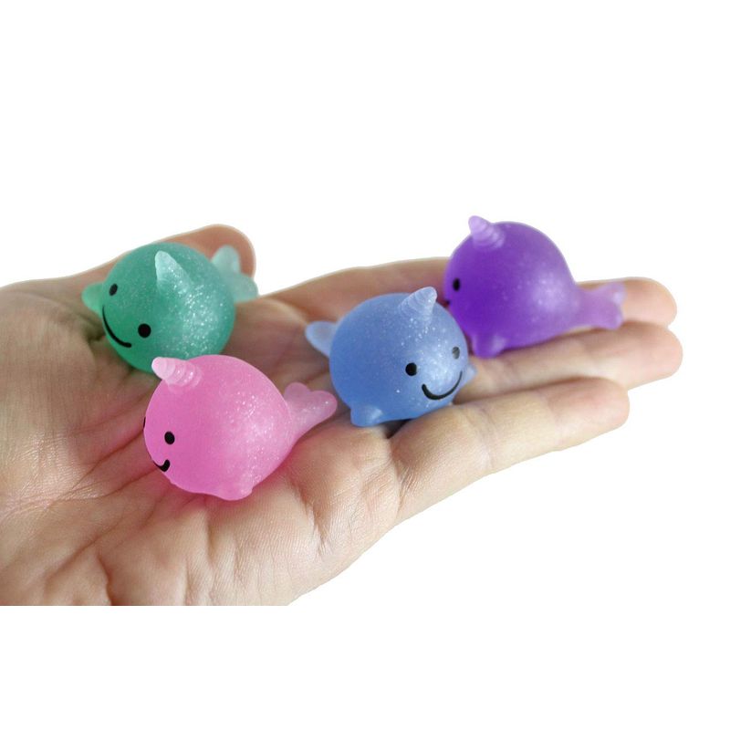 Curious Minds Busy Bags Set of 4 Narwhal Ocean Sea Animal Mochi Squishy ...