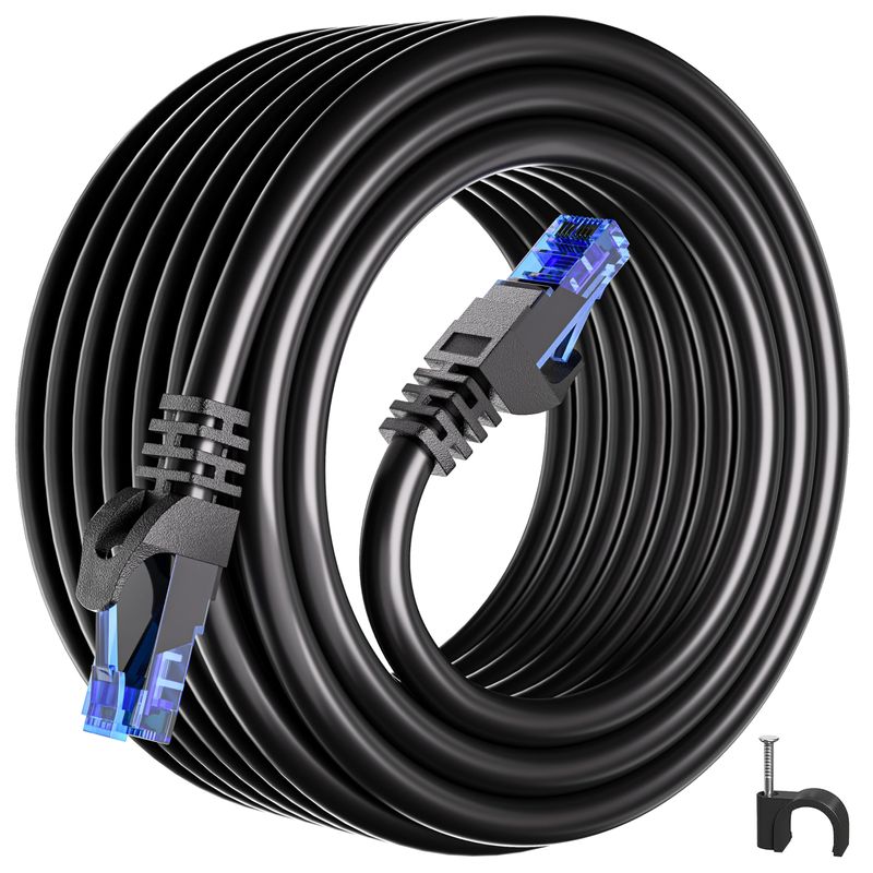 LAN Cable 30 Metres, Cat 6 Network Cable 30 m Outdoor Indoor Long RJ45 ...