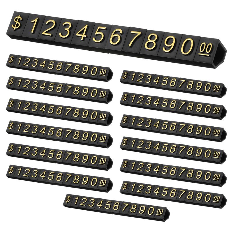 sourcing map 14 Set Price Display Cube, Adjustable Price Tag Stand ...