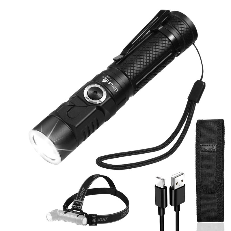 ULTRAFIRE 1000LM Led Flashlight (D232) Headlamp Flashlight with ...