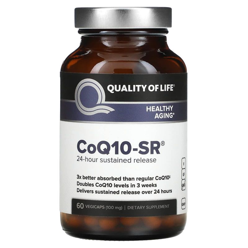 Quality of Life Labs CoQ10-SR 100 mg veggie capsules, 60 tablets ...