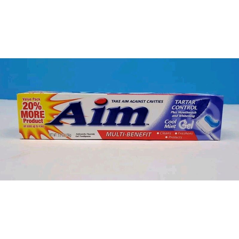 AIM Multi-Benefit Tartar Control + Mouthwash & Whitening 5.5 oz Cool ...
