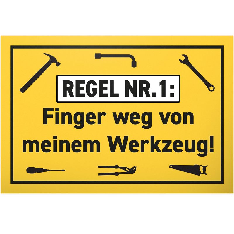 DankeDir! Finger Weg von Werkzeug – 30 x 20 cm Plastic Sign – Birthday ...
