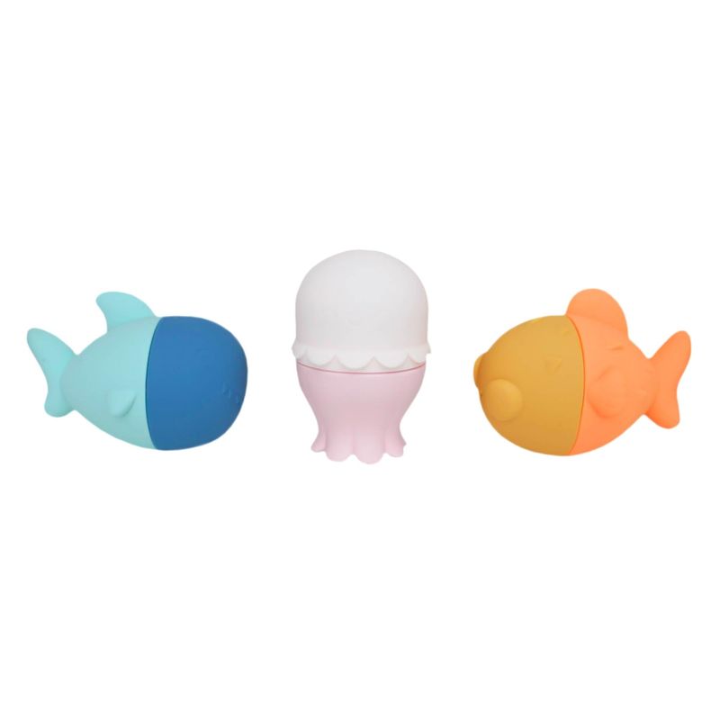 Copper Pearl 3-Piece Squirtie Bath Toy Set: Mix-and-Match Water ...