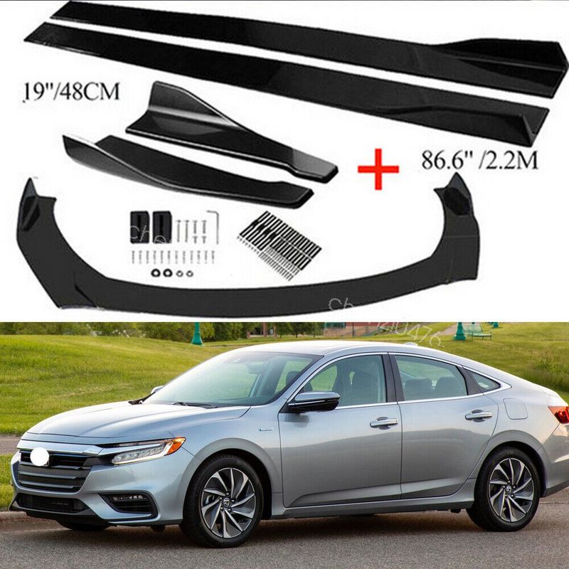 For Honda Insight Front Bumper Lip Chin Spoiler Body Kit Splitter Side ...