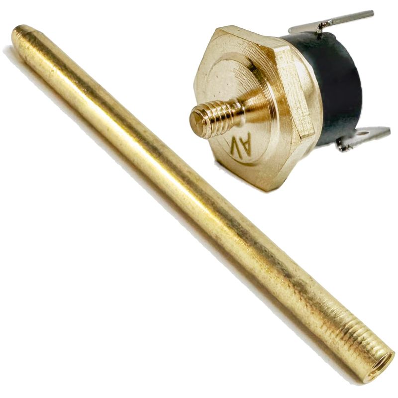 American Volt Electric Fan Push-in Radiator Fin Brass Probe Thermostat ...