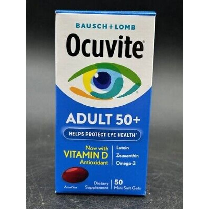 Ocuvite Eye Vitamin & Mineral Supplement Softgels Adults 50+ - 50 Ct ...