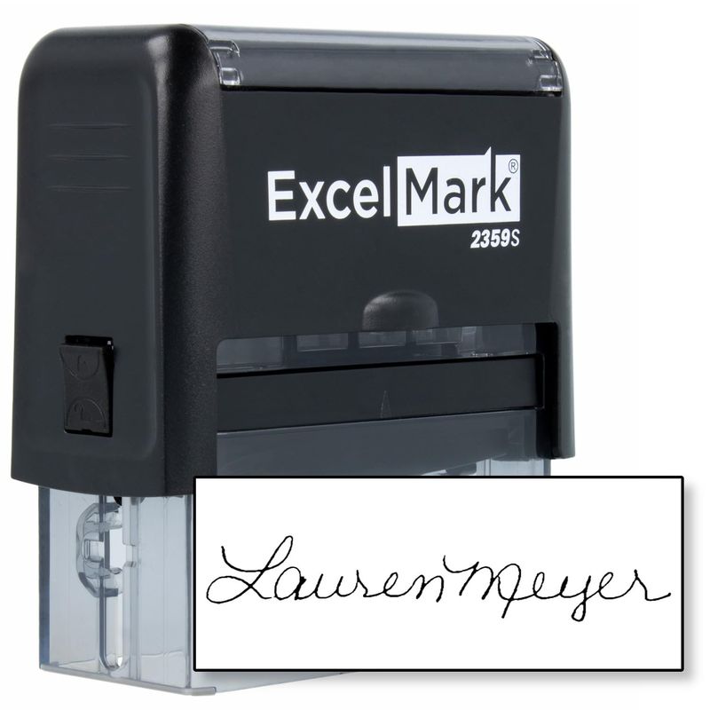 Custom Signature Stamp - Self Inking - Black Ink - Large - Online ...