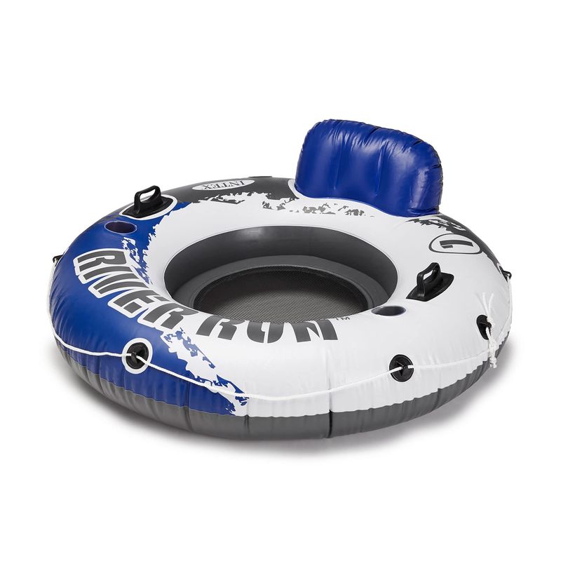 Intex River Run Single Person Inflatable Floating Water Tube Raft with ...