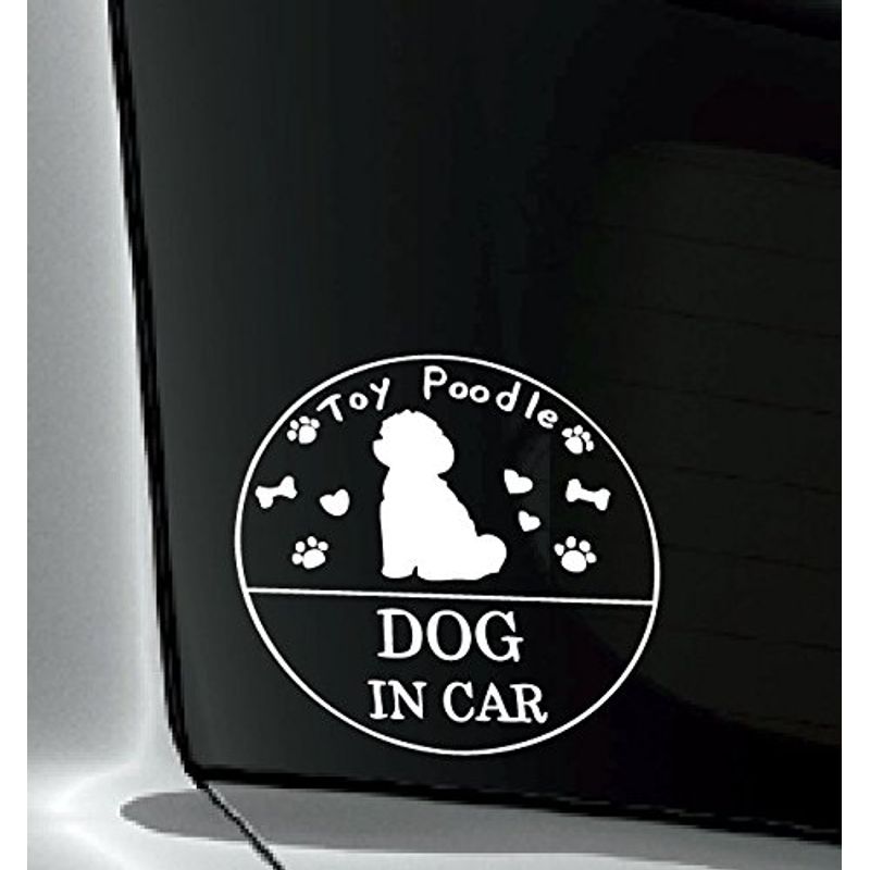 Dog in Car Toy Poodle Toy Poodle Waterproof Thermal Vehicle Cutting ...