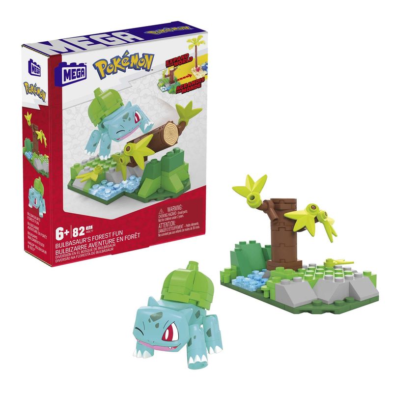 Mega Pokémon Building Toys Set, Bulbasaur’s Forest Fun with 82 Pieces ...