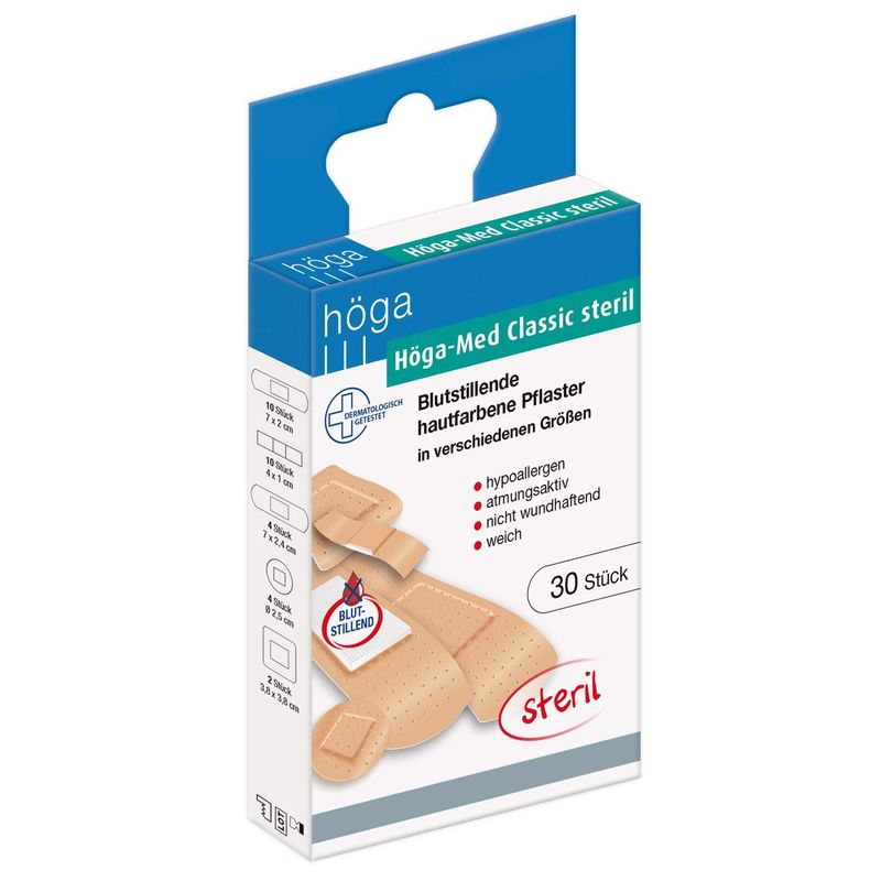 Höga-Med Classic steril , Blemostatic Skin Coloured Plasters in Various ...