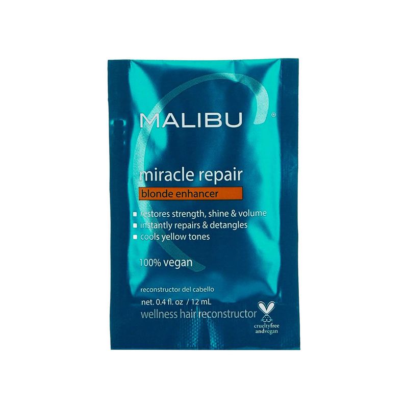 Malibu C Miracle Repair Hair Reconstructor, Blonde Enhancer (1 Packet ...