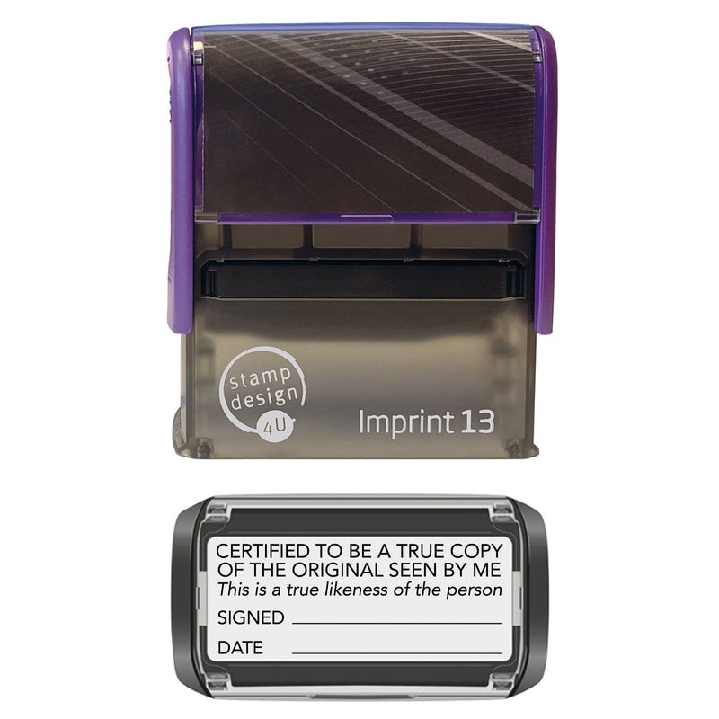 Stamp Design 4 U - Certification Imprint 13 - Certified True Copy/True ...