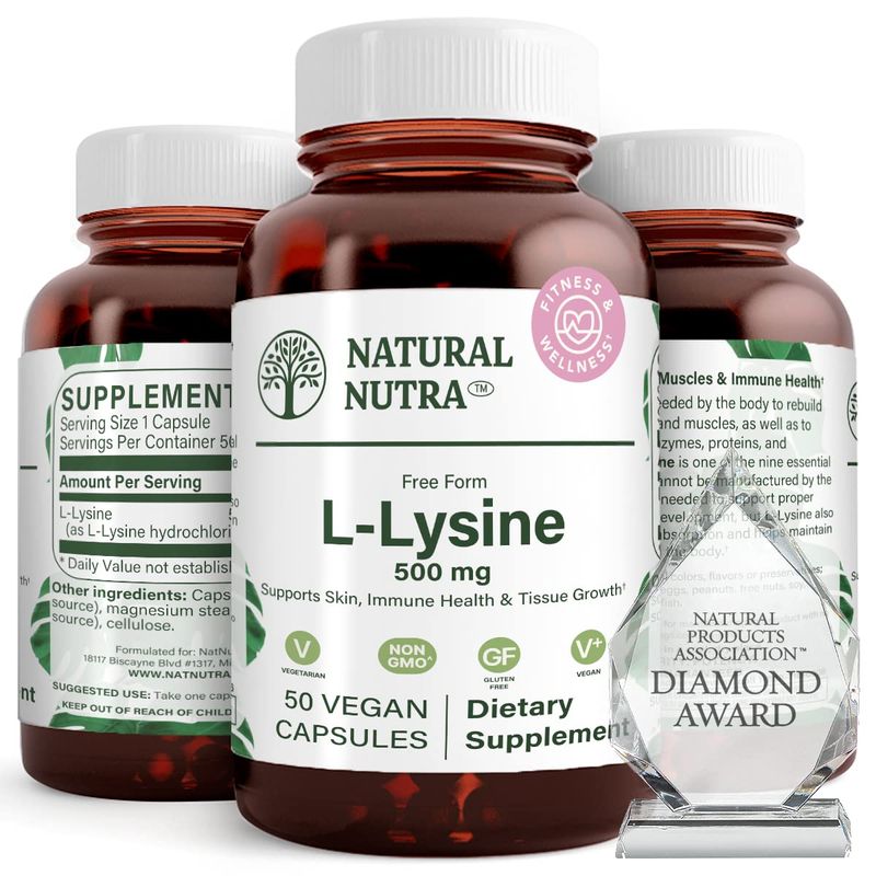 Natural Nutra L Lysine HCl, Promotes Bone Health and Growth, Helps ...