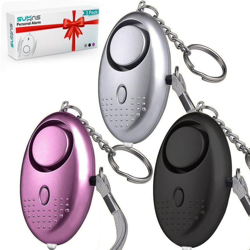 Personal Alarm for Women, Reusable Police Approved 140DB Loud Alarm with LED Light, Small ...