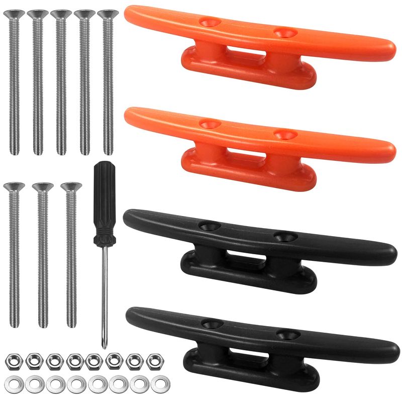 SHUIYUE 4 Pcs 4 Inch Nylon Boat Dock Cleat, Nylon Closed Base Cleat ...