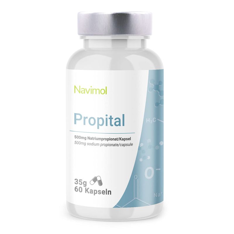 Propital, 60 Capsules, 1 Month Pack, 500 mg per Capsule, Pure Propionic ...