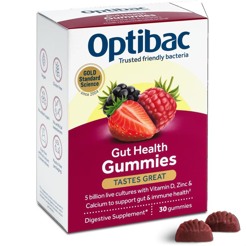 Optibac Probiotics Gut Health Gummies - Vegan Digestive Probiotic ...