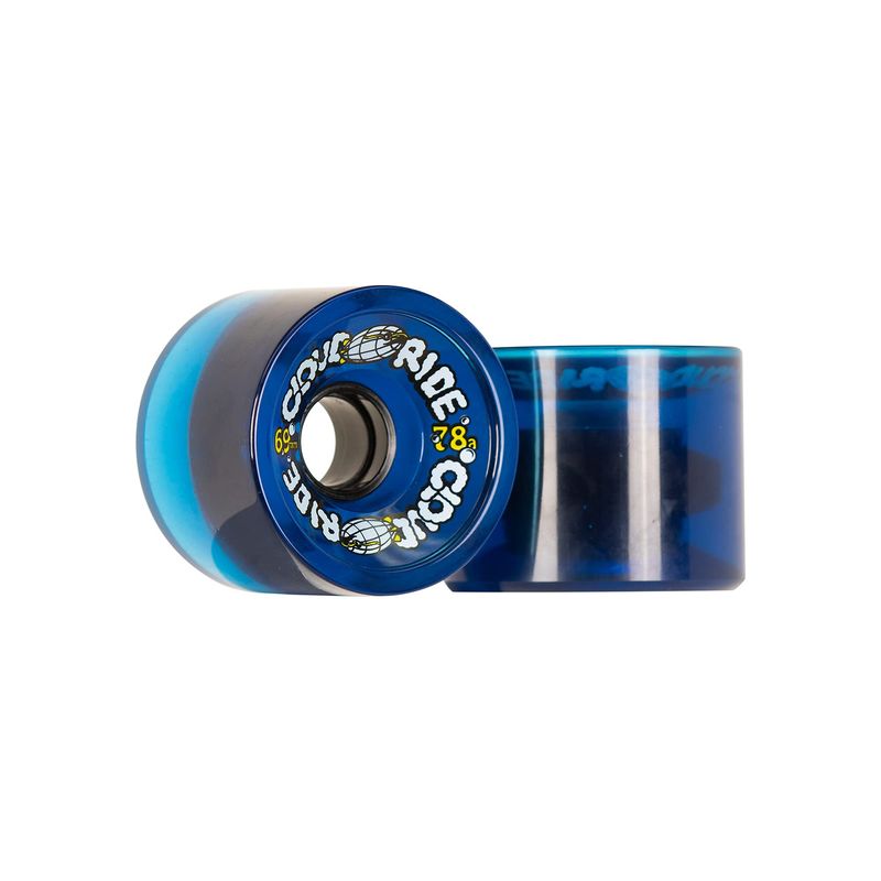 Cloud Ride! Wheels Cruiser 69mm 78A Longboard Wheels, Clear Midnight ...