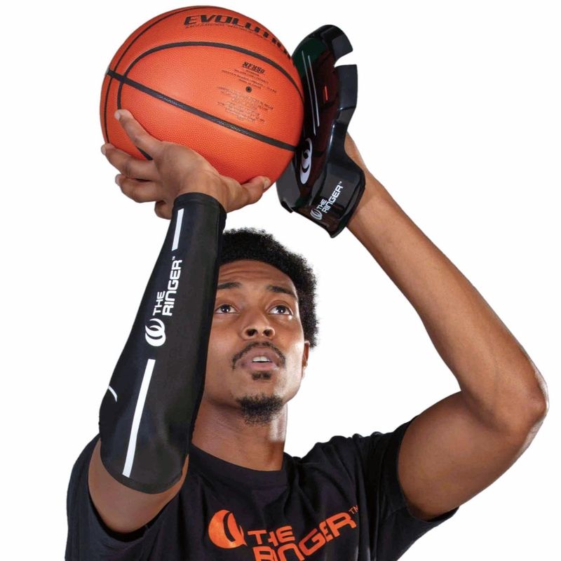 The Ringer Hoops Full Barrell Basketball Shooting Aid & Sleeve (Youth ...