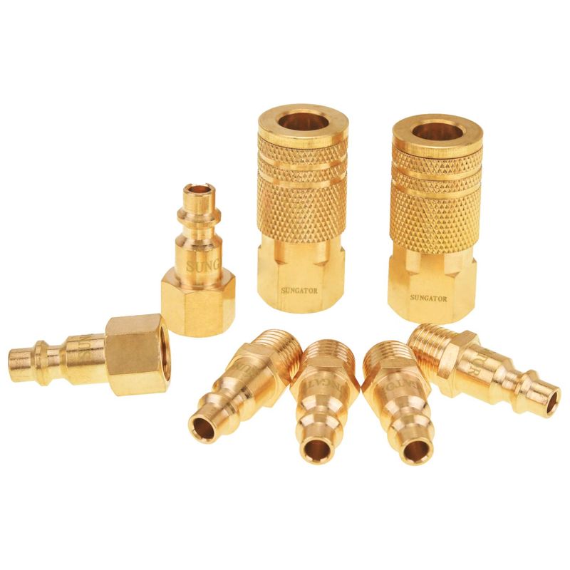 SUNGATOR Air Coupler and Plug Kit, Quick Connector Air Fittings, 1/4 ...