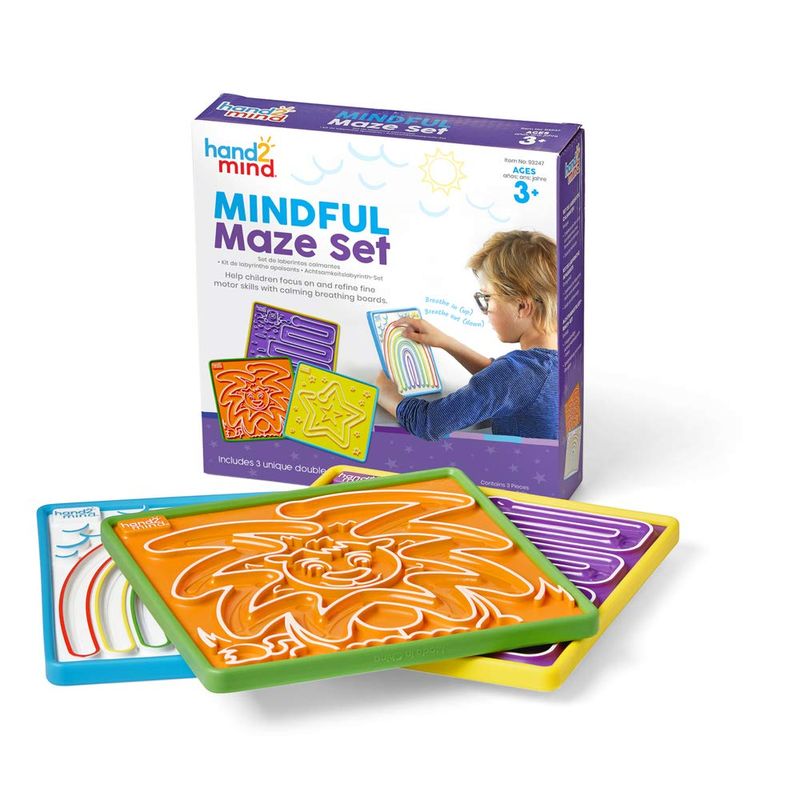 Learning Resources Mindfulness Labyrinth Set, 6 Breathing Boards for ...