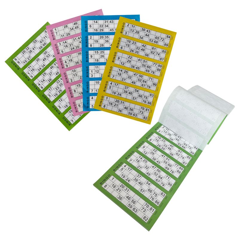 4 Bingo Books 480 Jumbo Bingo Tickets with 80Pages/6 to View Unique ...