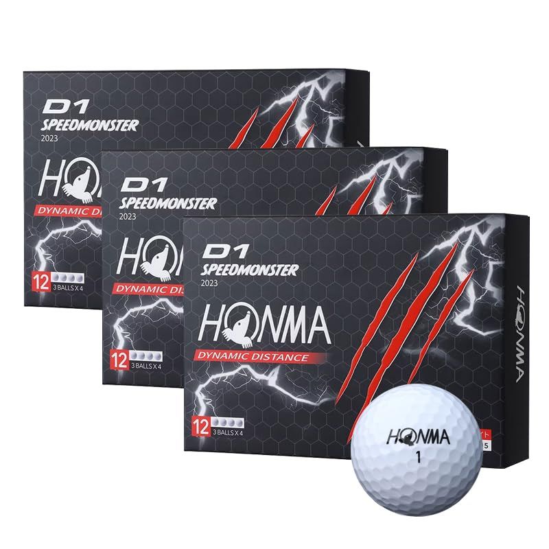 HONMA D1 SPEEDMONSTER Speed Monster BT2302 2023 Model Distance Golf Ball Honma Golf (3 Dozen Set ...
