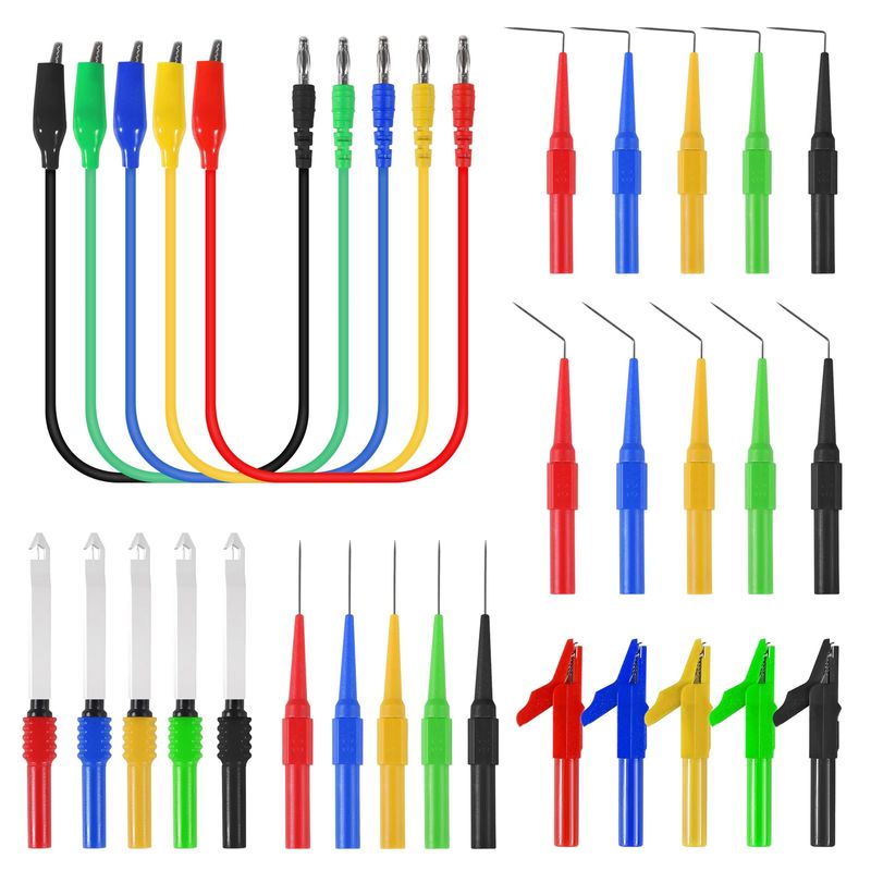 Back Probe Kit 30PCS Banana Plug to Copper Alligator Clip Automotive ...