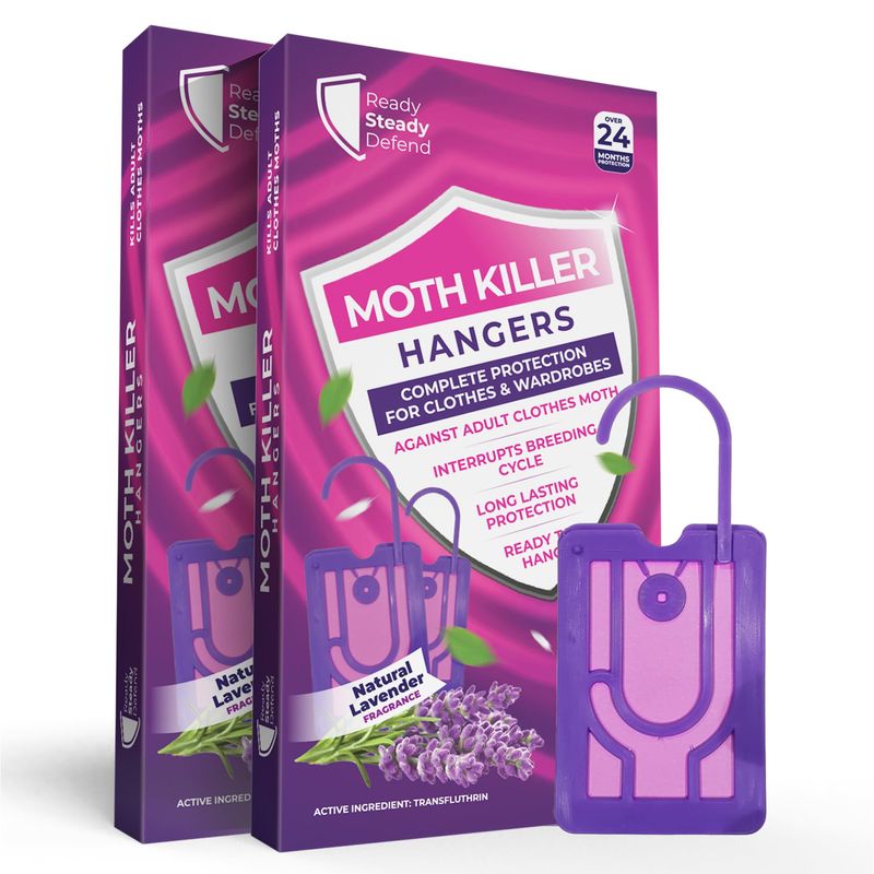 Moth Repellent Hangers for Wardrobes 18-Pack: Lavender-Scented Clothes ...
