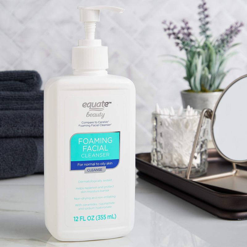Equate Beauty Foaming Facial Cleanser, Normal to Oily Skin, 12 fl oz ...