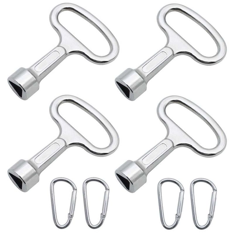 Meter Box Key,4 PCS Gas Meter Box Key Silver Triangle Socket Spanner ...