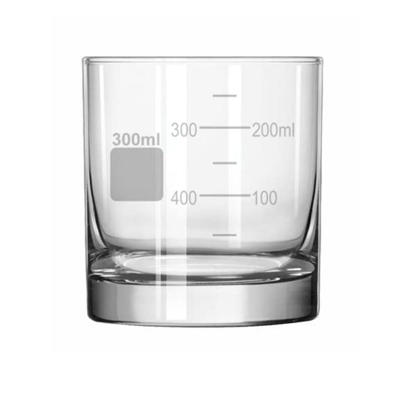 11 oz Rocks Whiskey Old Fashioned Glass Beaker Style Measuring Cup 300 Milliliter mL Chemistry ...