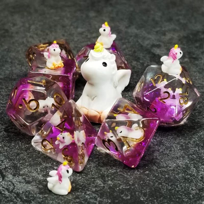 Sage's Portal Animal Familiars Resin DND Dice Set Polyhedral Dice Set ...