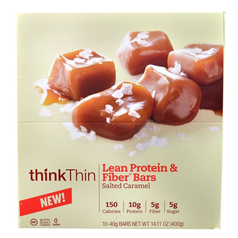 Think Products thinkThin Lean Protein & Fiber Bars Salted Caramel ...
