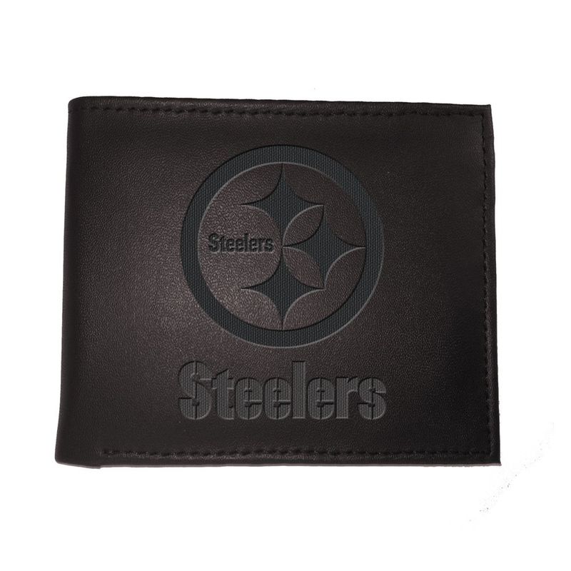 Team Sports America NFL Pittsburgh Steelers Black Wallet | Bi-Fold ...