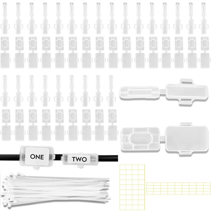 50pcs Cable Labels, Reusable Network Cable Labels, Replacement ...