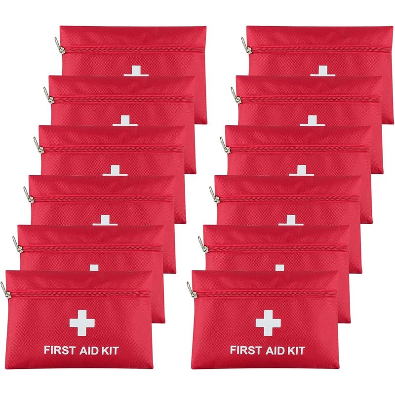 12 Pack Mini First Aid Kit Empty Bag, Travel Empty First Aid Kit Pouch ...