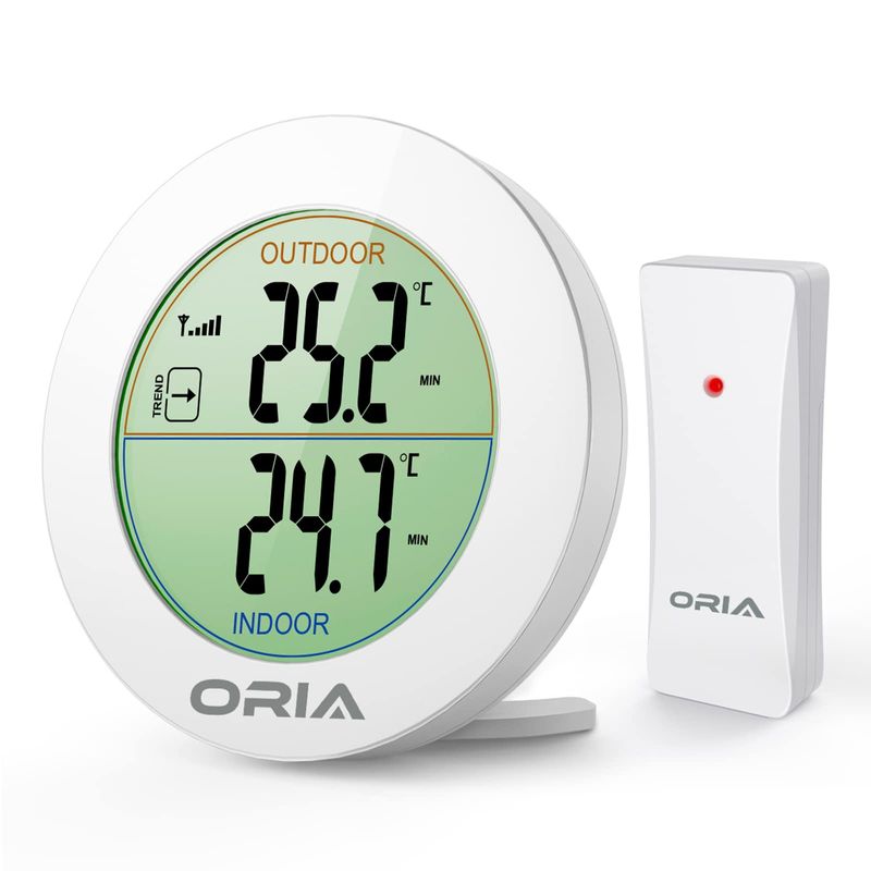ORIA Indoor Outdoor Thermometer, Wireless Temperature Monitor, Digital ... ORIA Indoor Outdoor Thermometer, Wireless Temperature Monitor, Digital ...