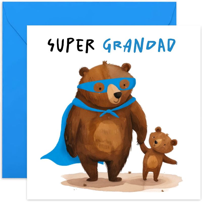 Old English Co. Super Grandad Birthday Card for Him - Cute Father's Day ...