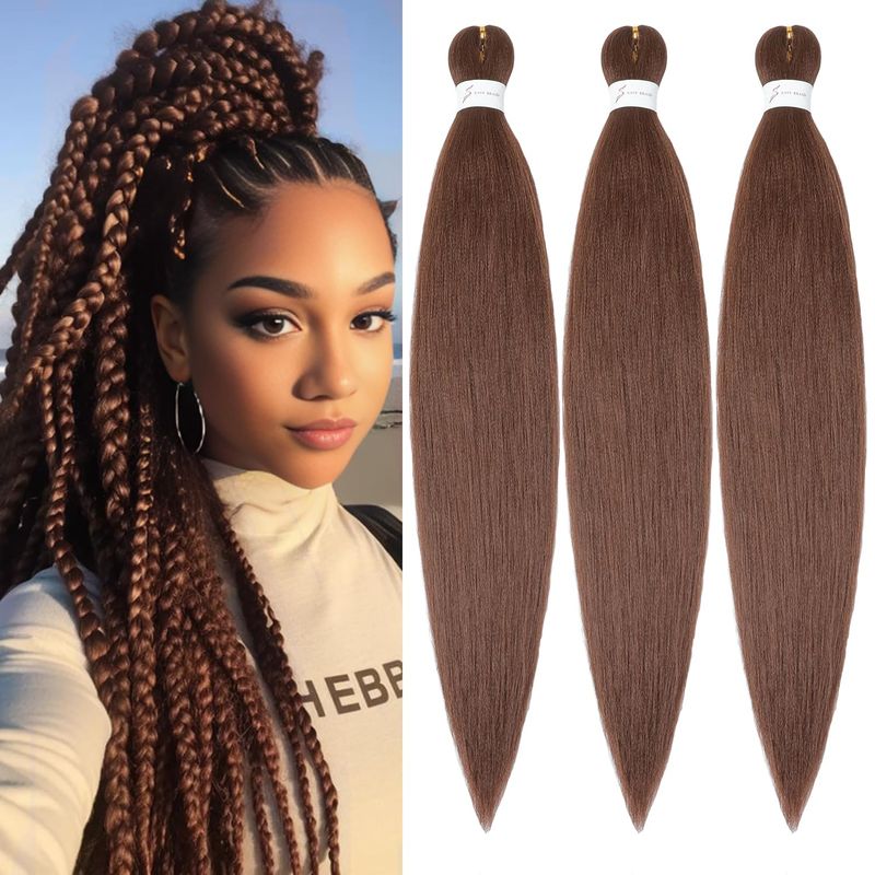 YDDM Pre Stretched Braiding Hair Extensions 26 Zoll 3packs Braids ...