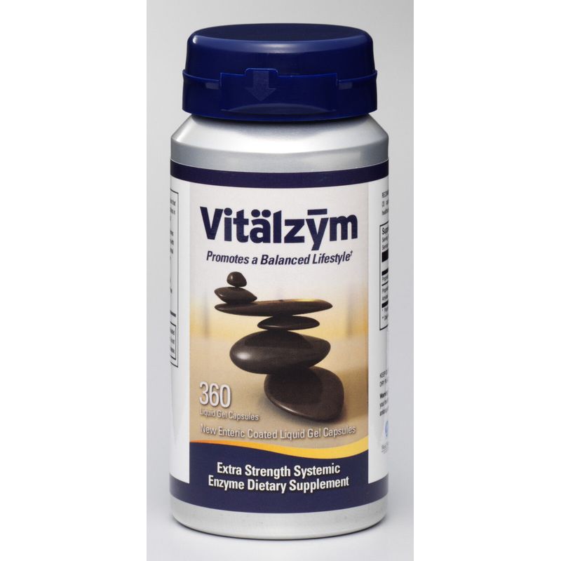 VITALZYM, 360 Gel Caps ”FREE CD”,Systemic Enzymes, FIBROIDS,JOINT PAIN ...