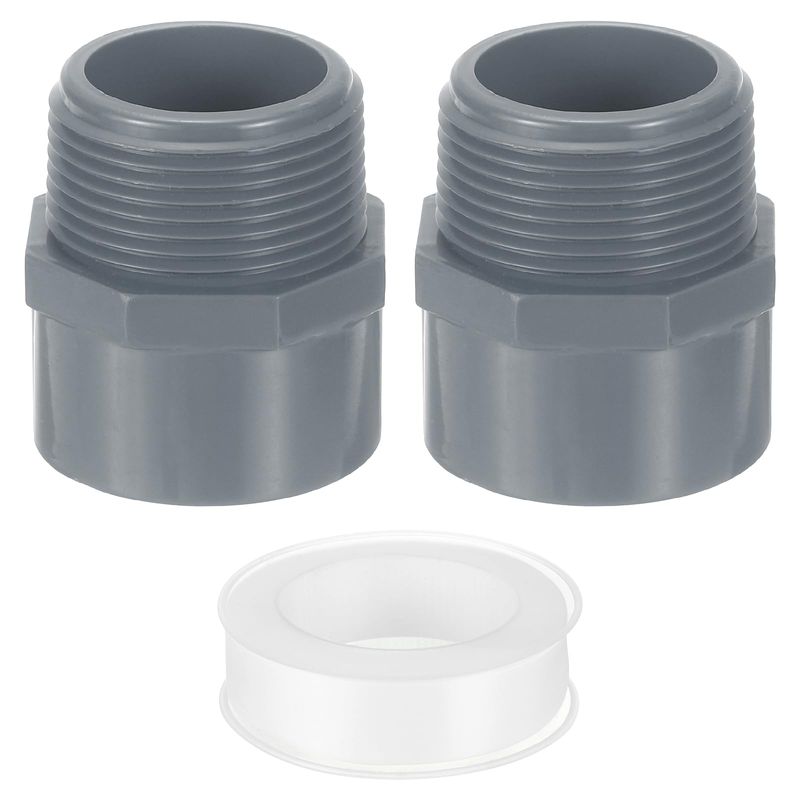 uxcell PVC Female Adapter Pipe Fittings, 2pcs 1-1/4" 2-Way PVC Pipe ...